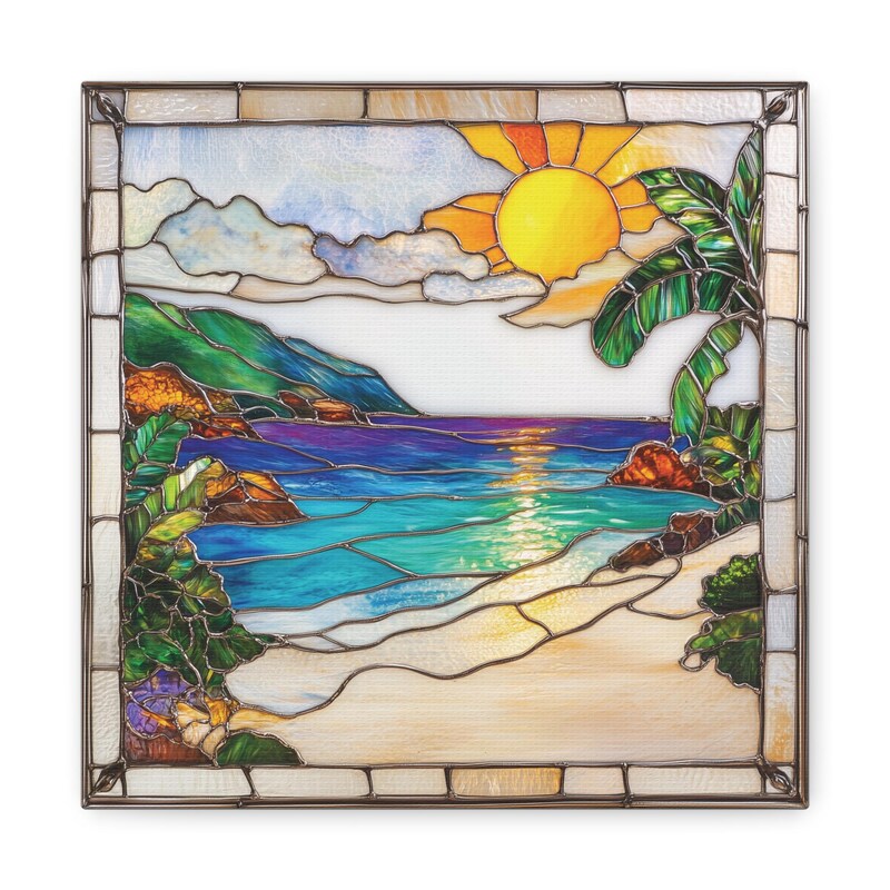 Stained Glass Sunset - Etsy