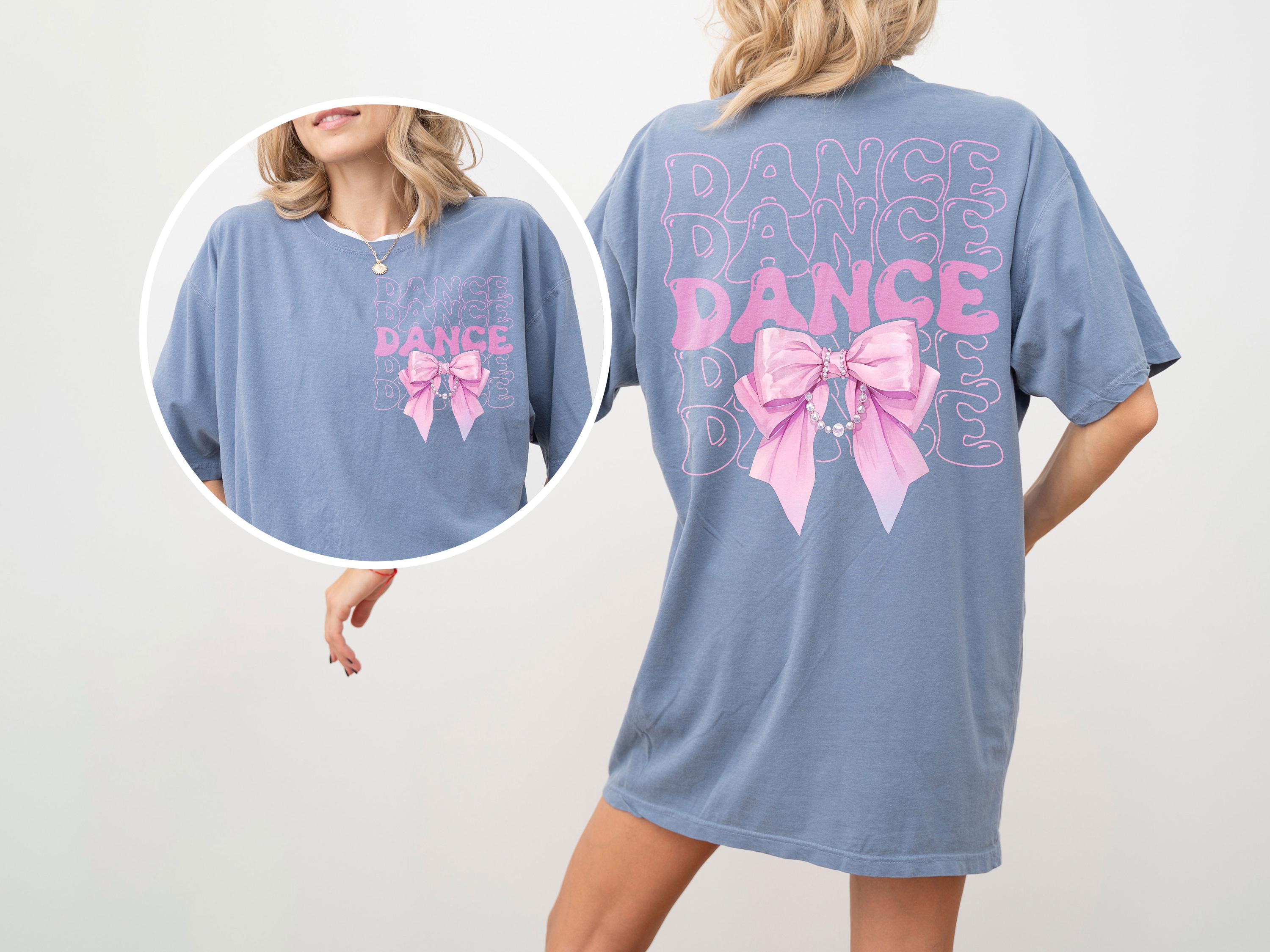 2 Side Dance Bow Shirt, Coquette Dancer Shirts, Aesthetic Gift for ...