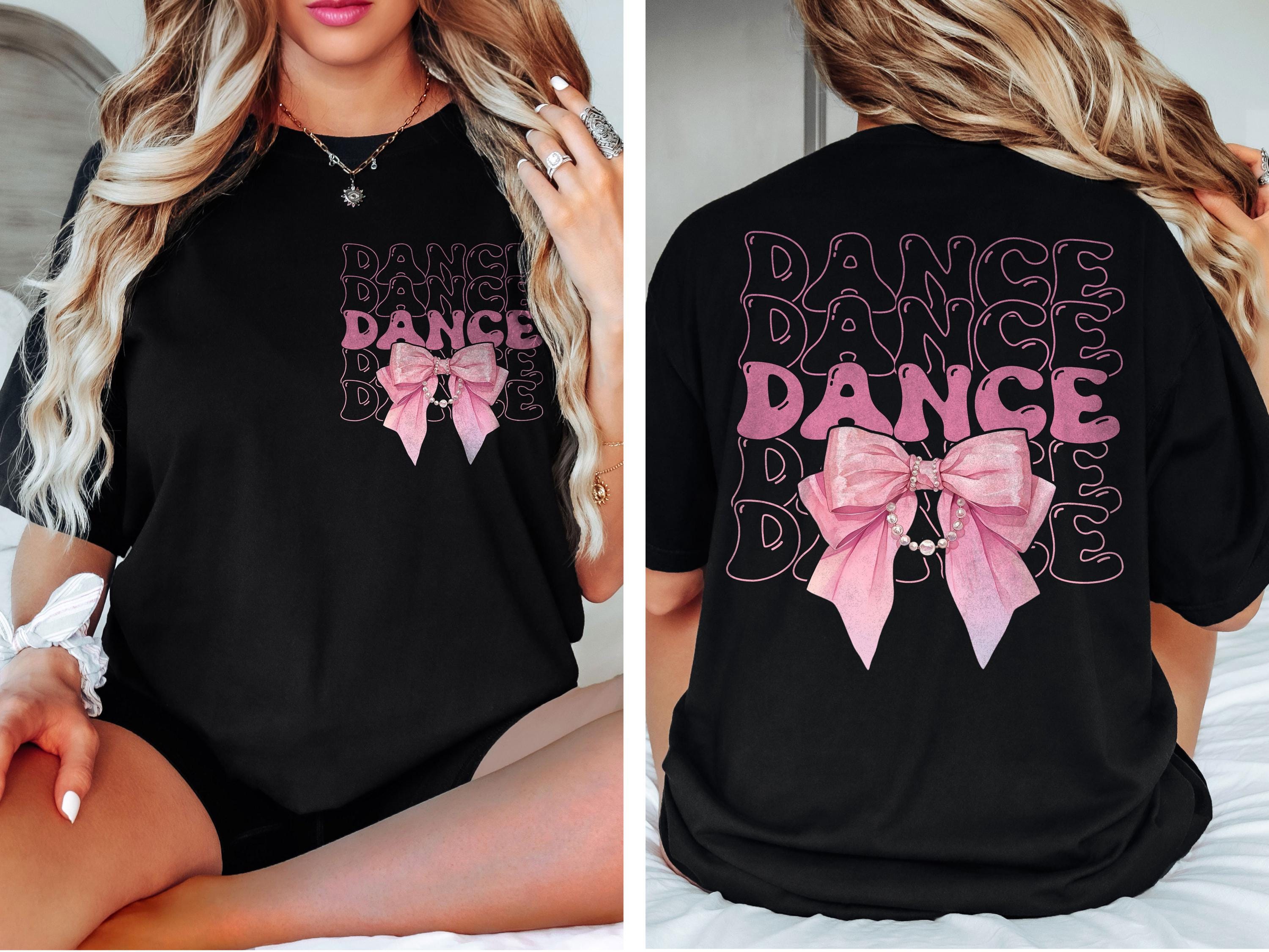 2 Side Dance Bow Shirt, Coquette Dancer Shirts, Aesthetic Gift for ...