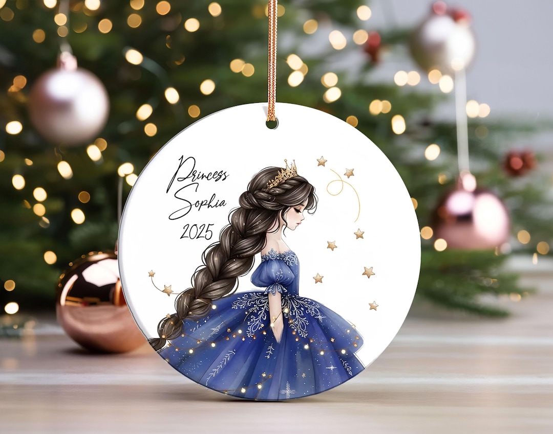 2025 Personalized Princess Ceramic Ornament, Magical Princess Christmas ...