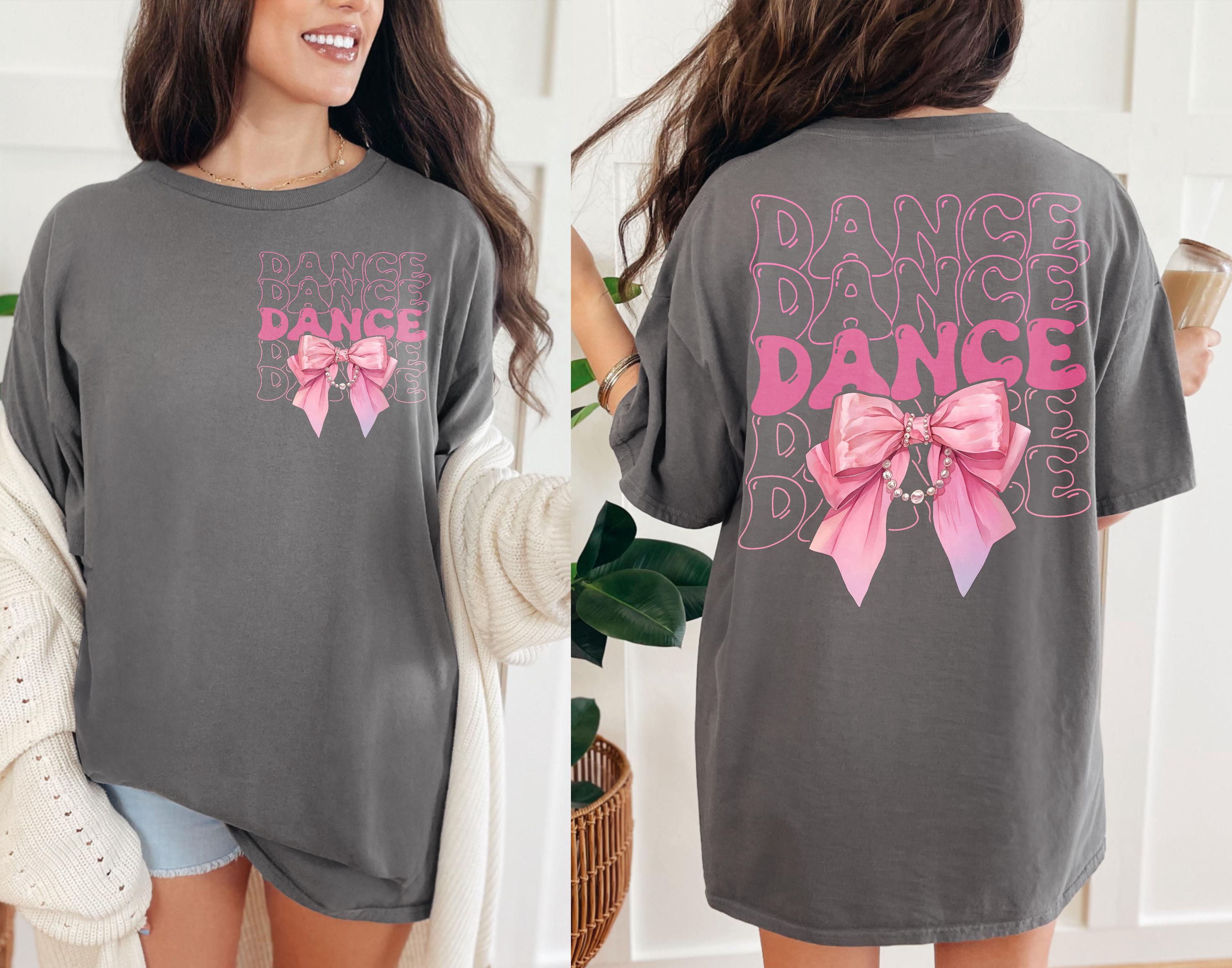 2 Side Dance Bow Shirt, Coquette Dancer Shirts, Aesthetic Gift for ...