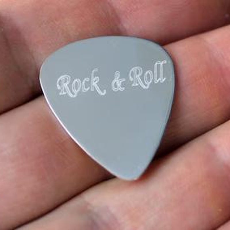 Silver Guitar Picks - Etsy