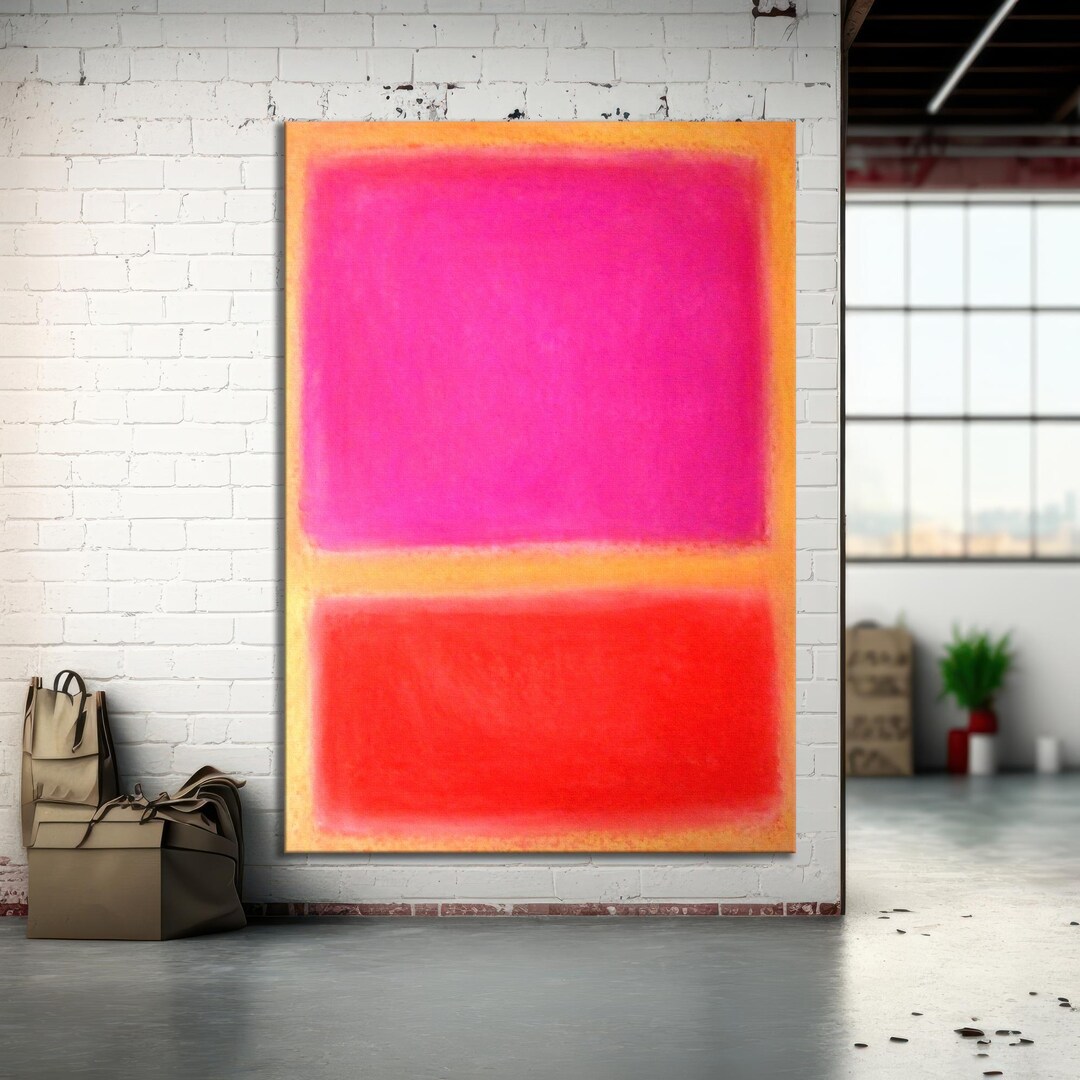 Mark Rothko Pink and Red Abstract Wall Art Reproduction Modern ...