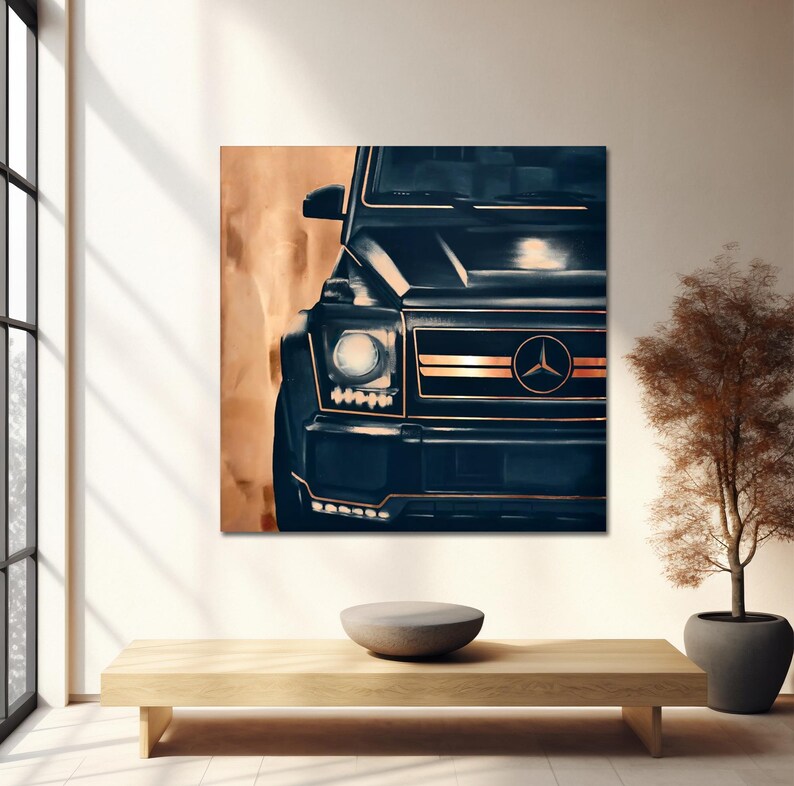Abstract Mercedes Benz G Series Art Off-road Car Painting Canvas Print ...