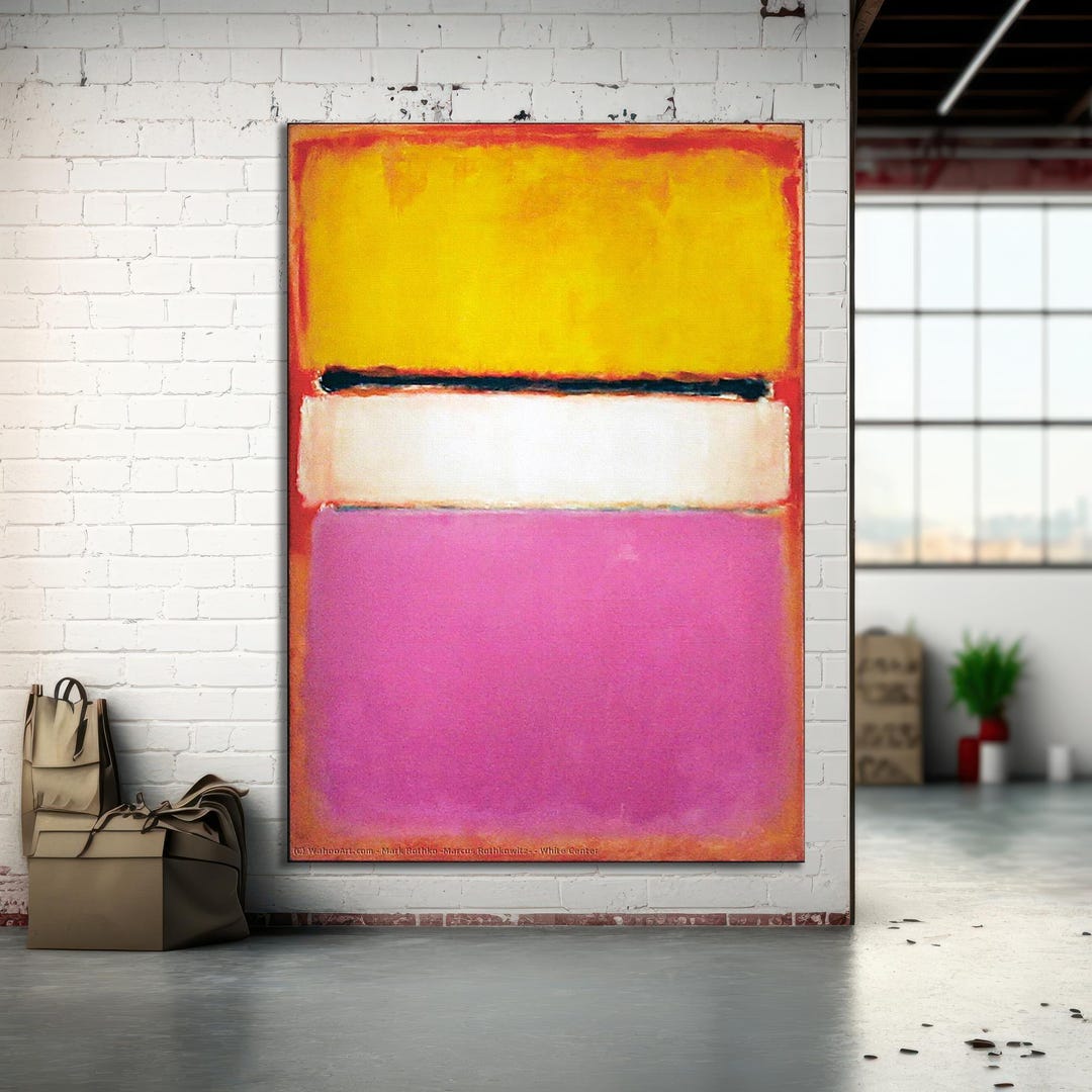 Mark Rothko Pink and White Abstract Wall Art Reproduction Modern ...
