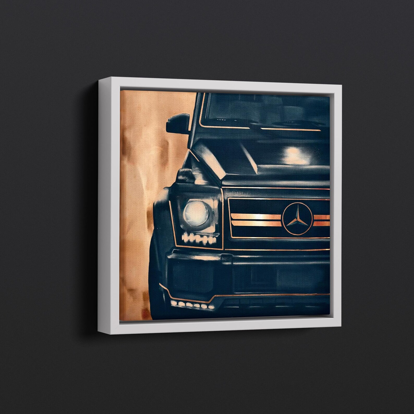 Abstract Mercedes Benz G Series Art Off-road Car Painting Canvas Print ...