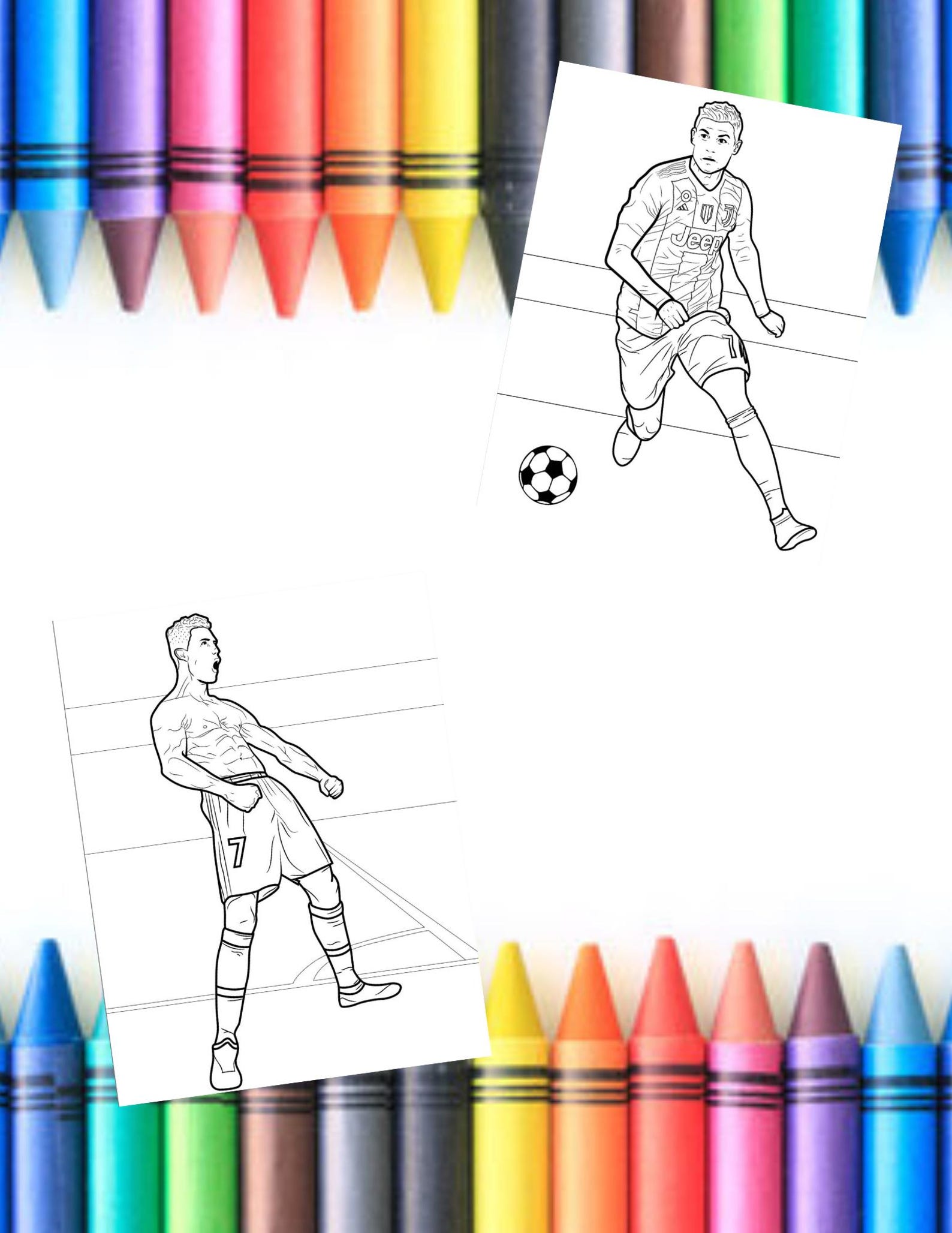15 Cristiano Ronaldo Coloring Pages. Soccer Coloring Book for Kids ...