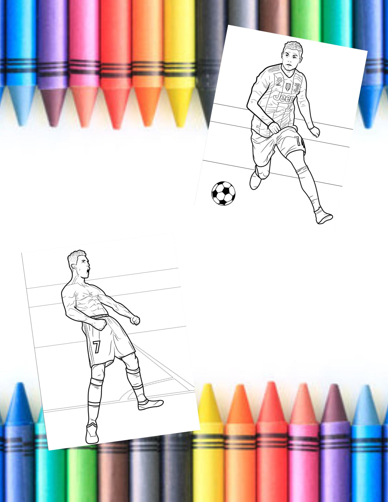 15 Cristiano Ronaldo Coloring Pages. Soccer Coloring Book for Kids ...