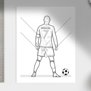 15 Cristiano Ronaldo Coloring Pages. Soccer Coloring Book for Kids ...