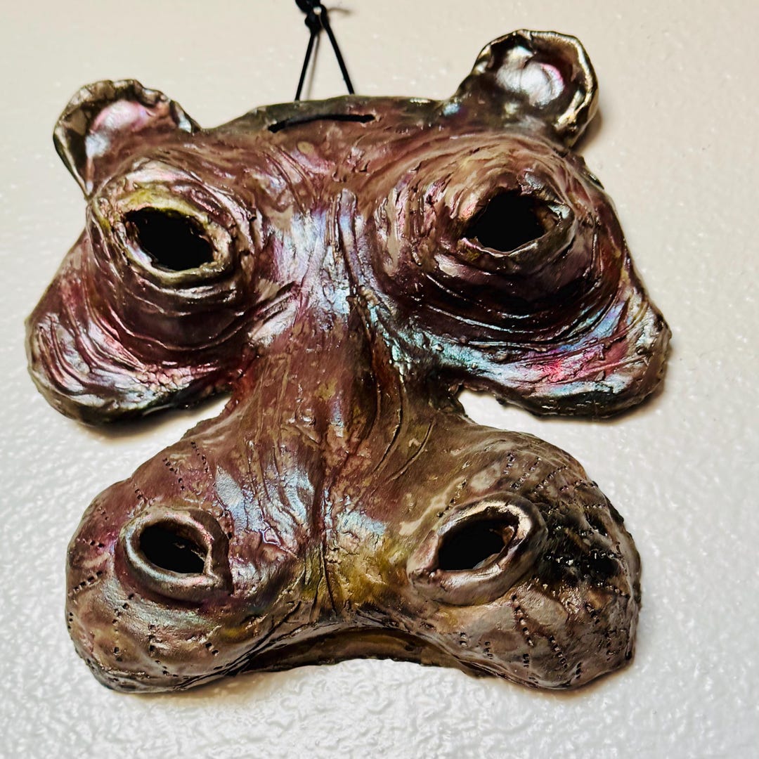 Raku Hippo Mask - Etsy