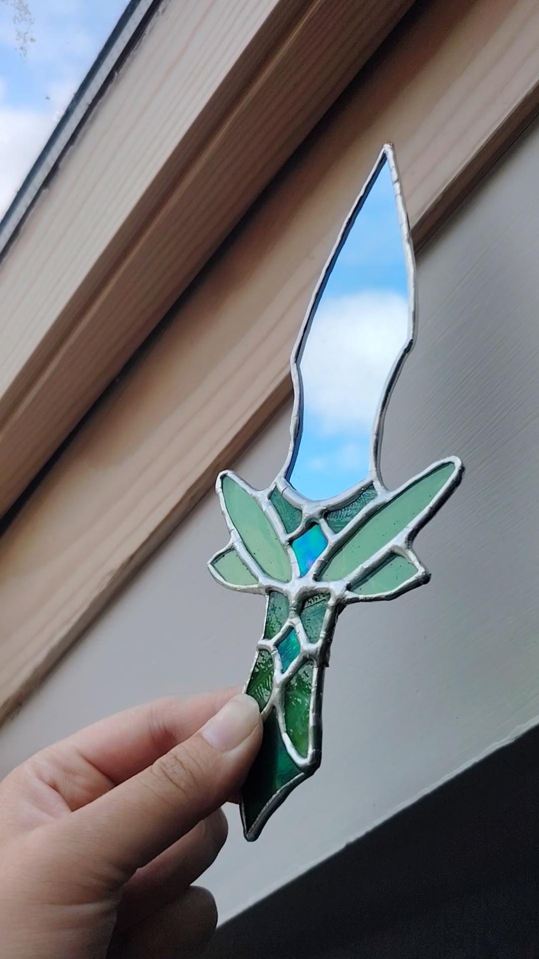 Stained Glass Dragonfly Dagger - Hand Mirror - Etsy