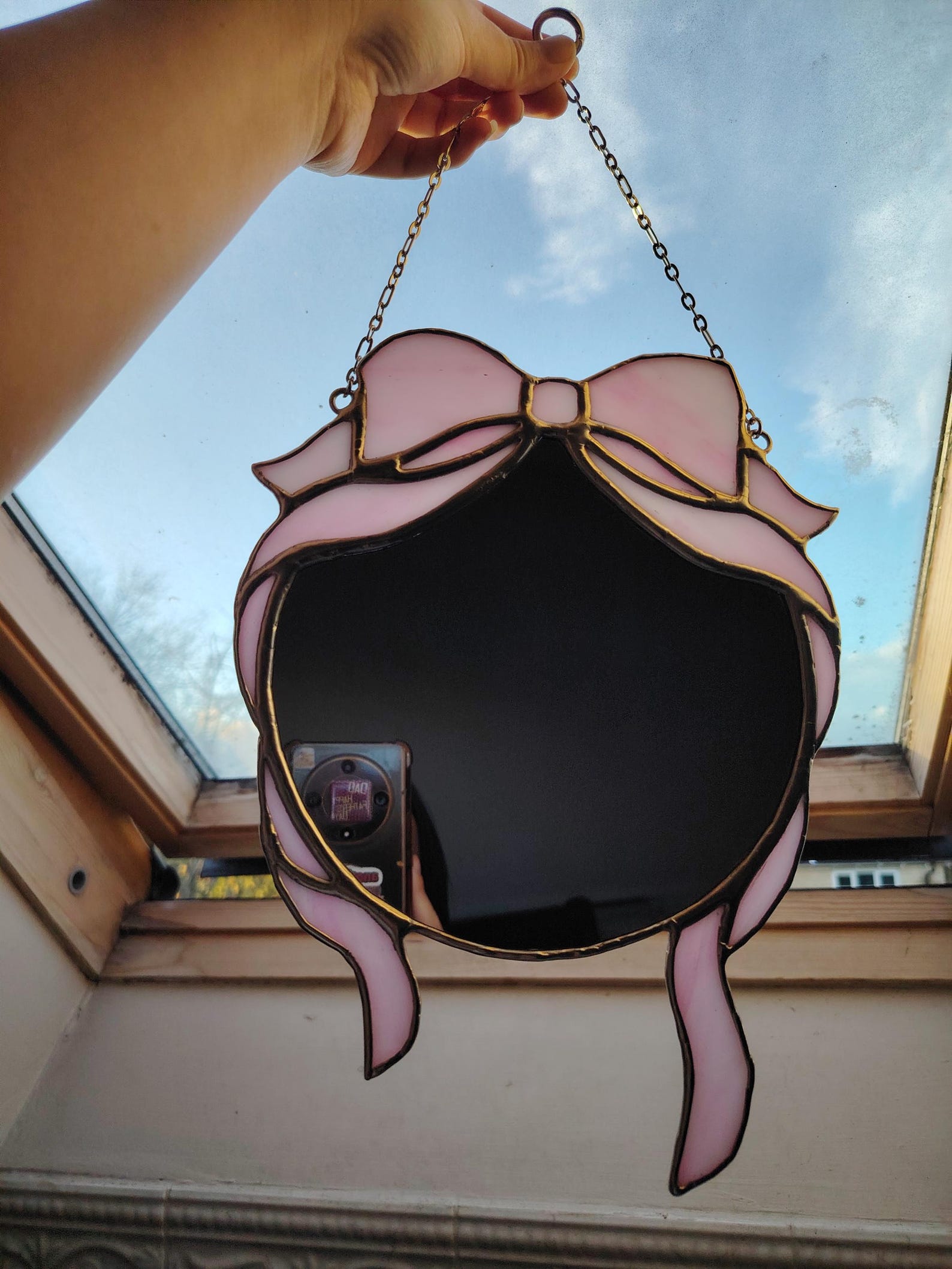 PATTERN ONLY - Stained Glass Pink Bow Mirror - Etsy