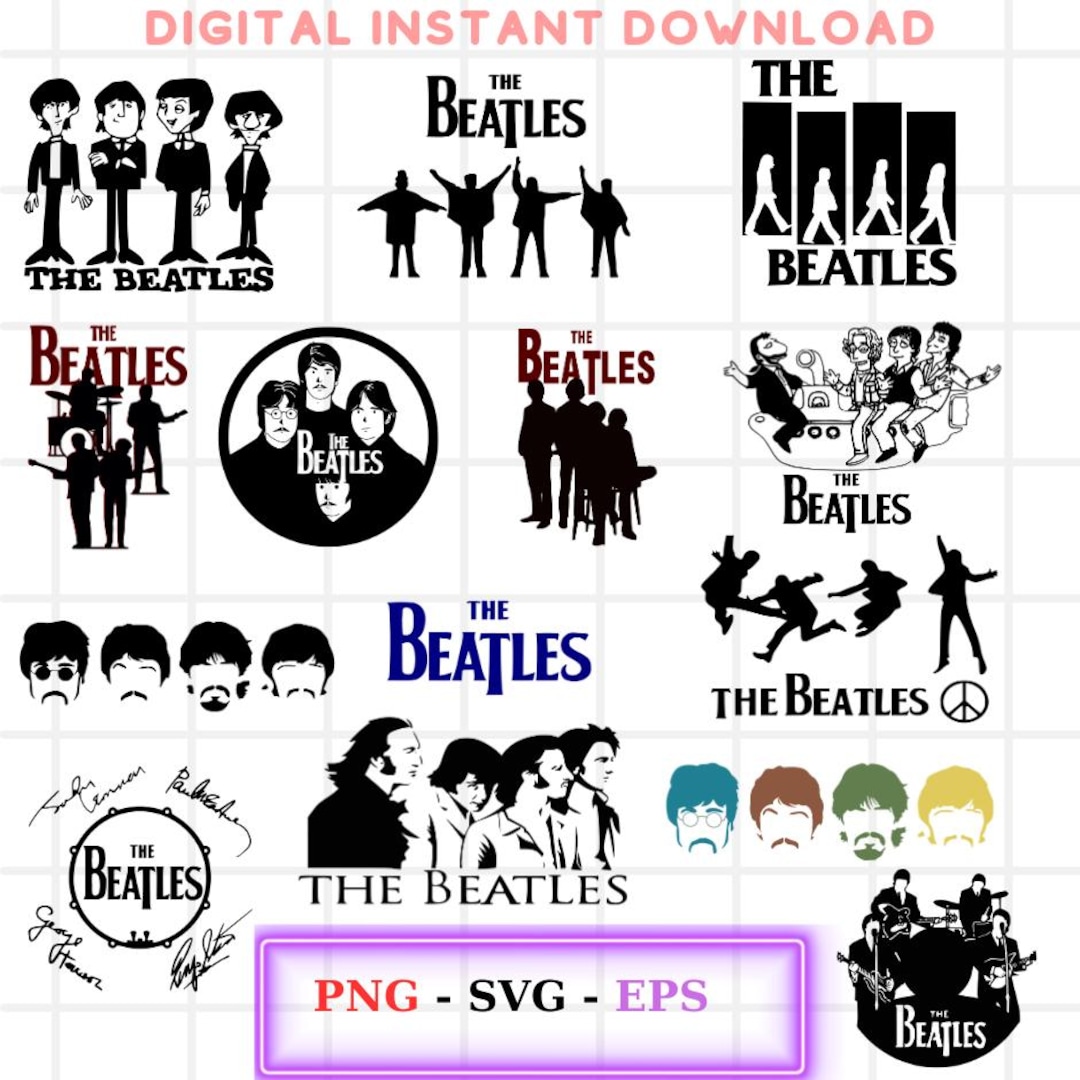The Beatles SVG Bundle Svg Png Dxf Eps Pdf Cut File for Cricut Instant ...