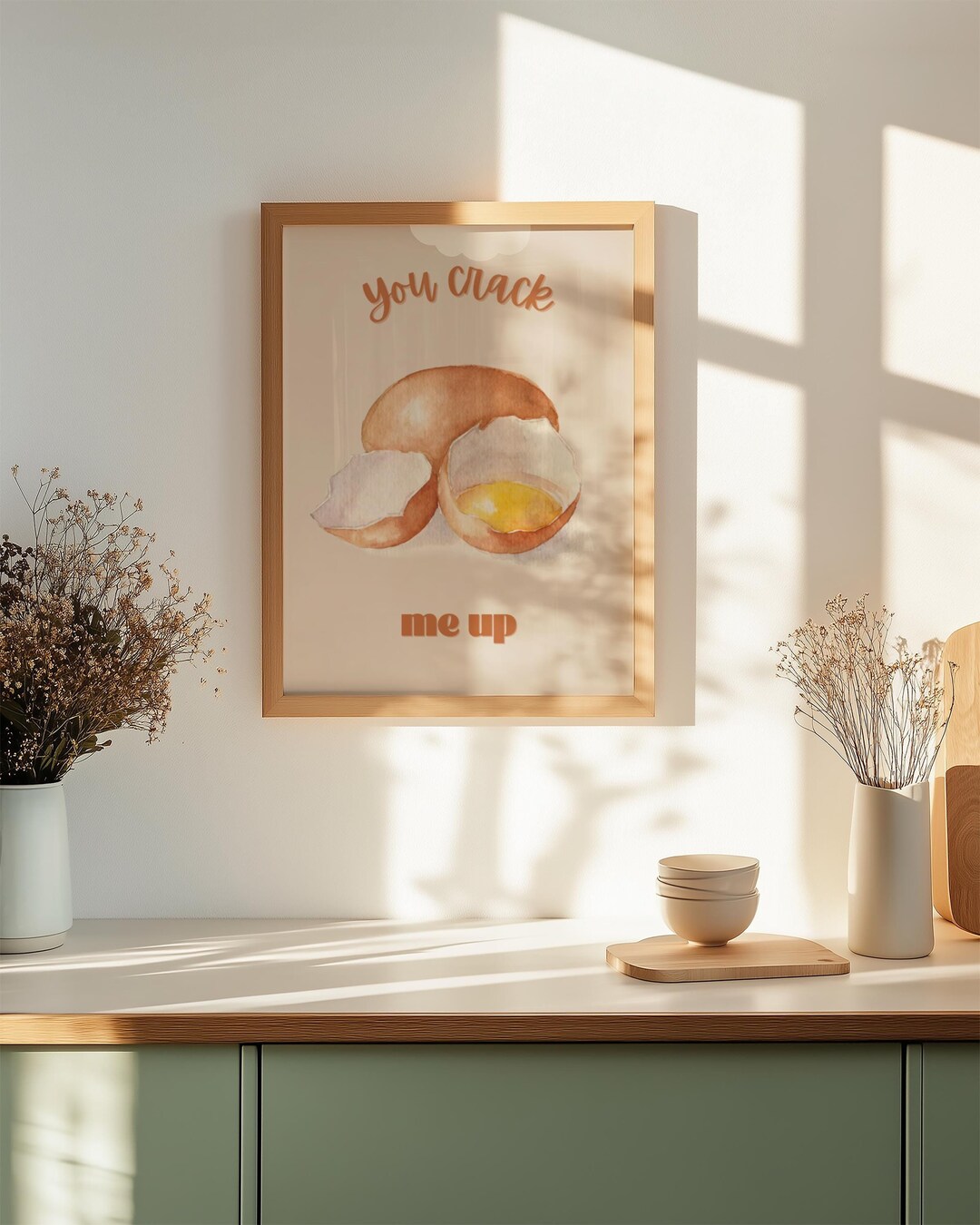 Gift for Egg Lover, Funny Egg Print, Cute Kitchen Printable Poster, Egg ...