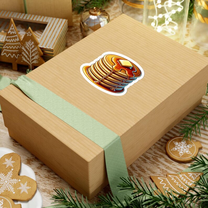 Kawaii Pancakes Sticker, Cute Pancake Sticker, Chibi Kawaii Pancake ...