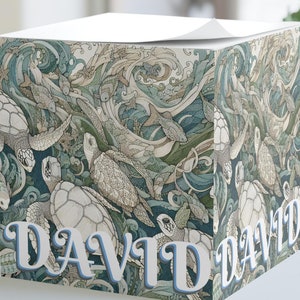 Sea Turtles Personalized - Post It Note Cube, Custom Sticky Notes ...