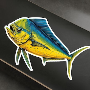 Mahi-mahi Decals, Tropical Fish Vinyl Stickers, Ocean Wildlife Car ...