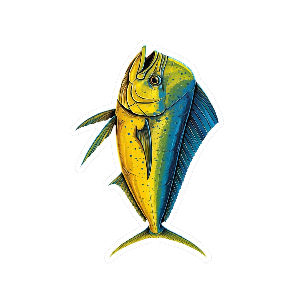 Mahi-mahi Decals, Tropical Fish Vinyl Stickers, Ocean Wildlife Car ...