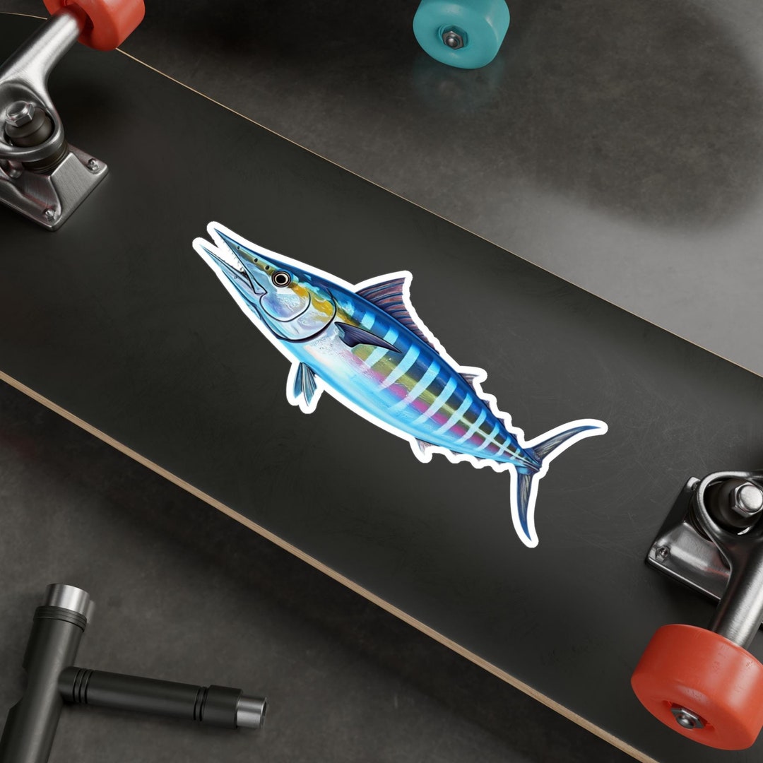Wahoo Kiss-cut Vinyl Decals, Fisherman's Gift, Fishing Sticker ...