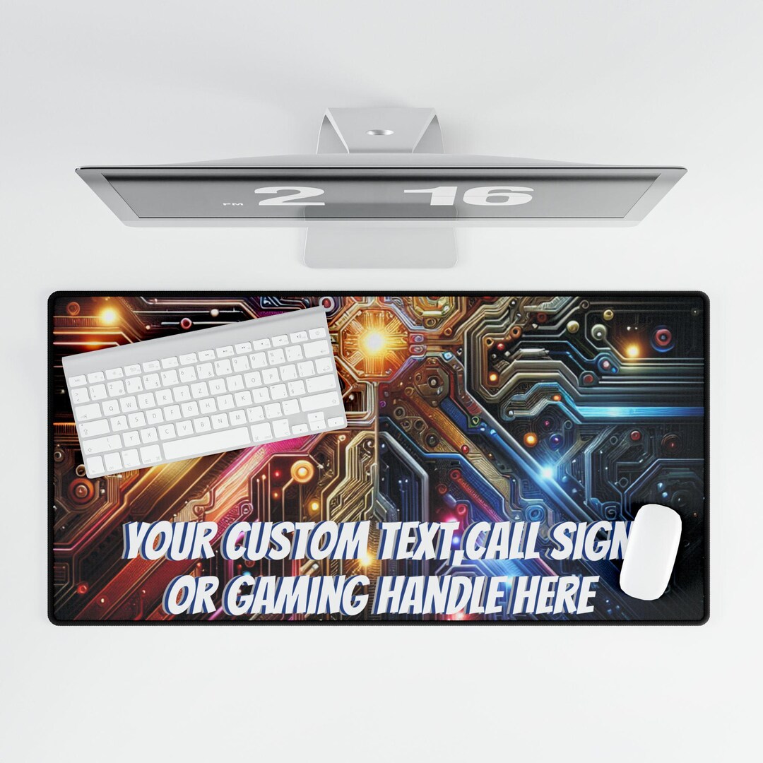 Singularity - Gaming Desk Mat, Personalizable Red Board Design, Gamer ...
