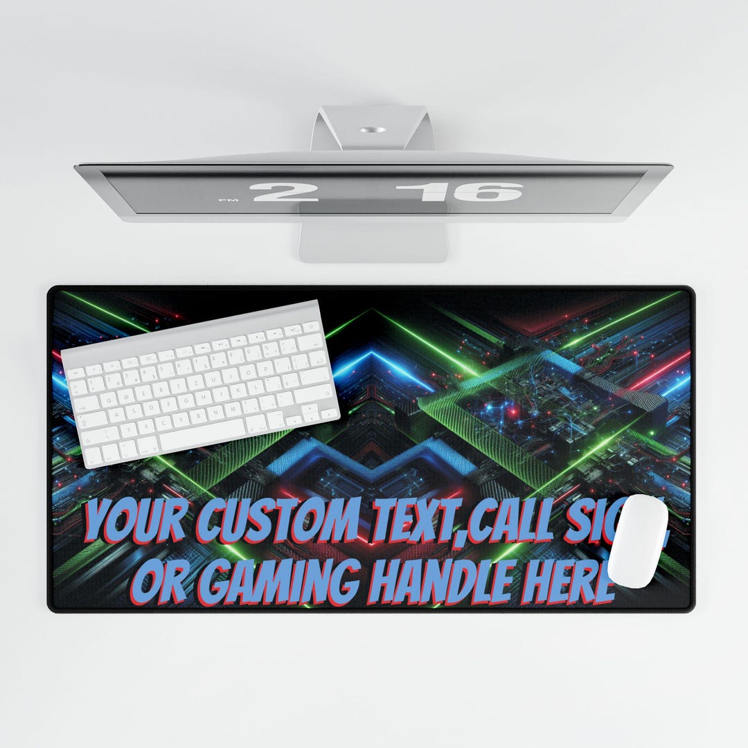 Green Laser - Personalized Gaming Desk Mats, Custom Game Pad for Gamers ...