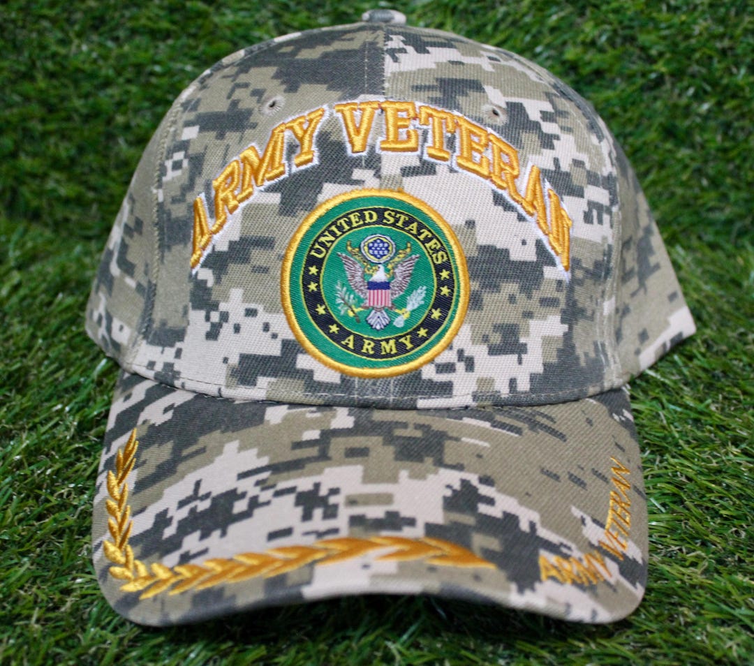 U.S. Army Veteran Hat. Officially Embroidered Military Cap. Adjustable ...