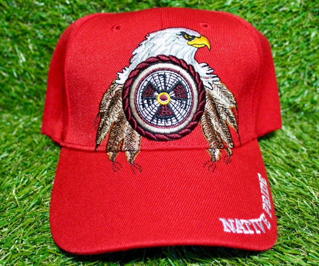 Native Pride Baseball Hat. Adjustable Red Hat. Gift. Dreamcatcher Hat ...