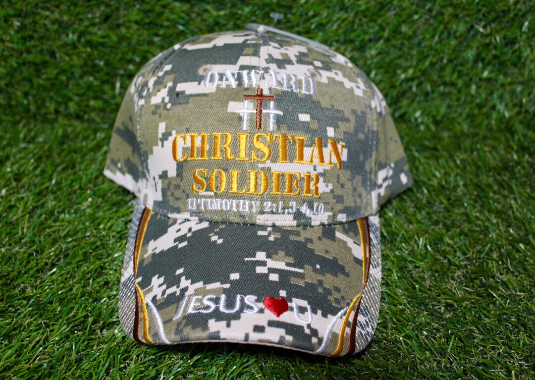Onward Christian Soldier Baseball Hat. Embroidered Jesus Loves You Cap ...