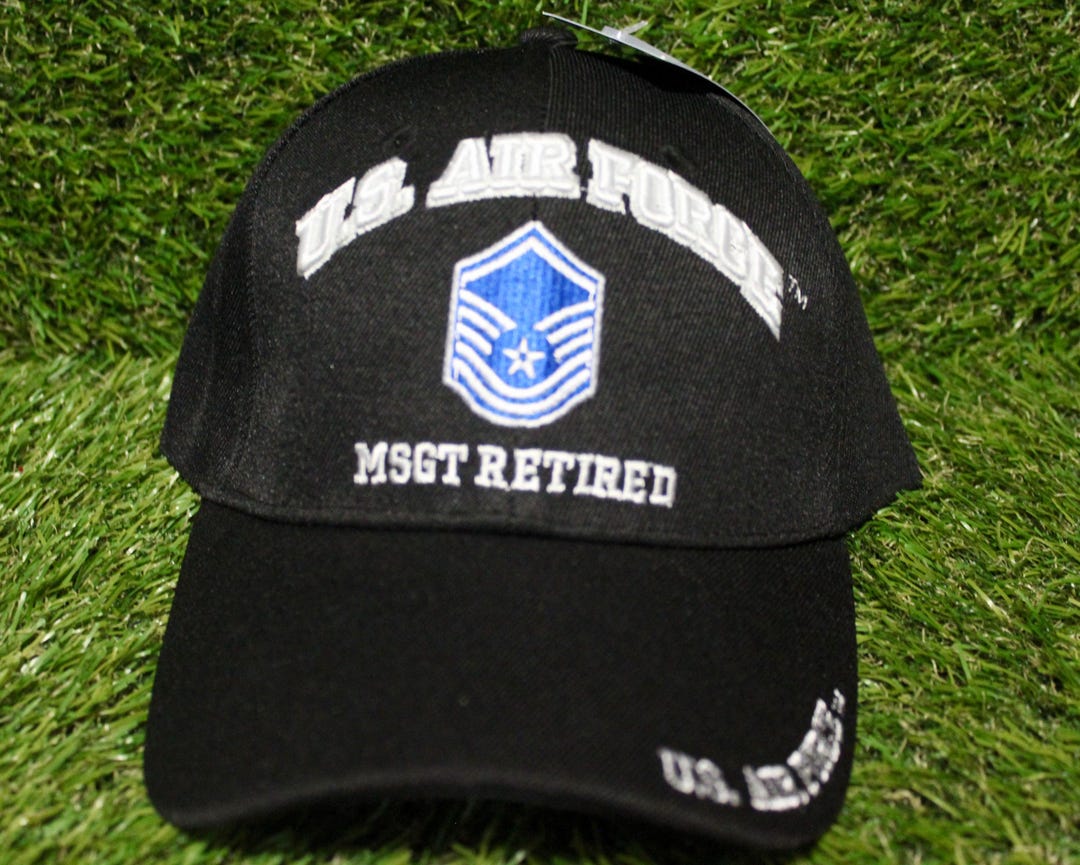 U.S. Air Force MSGT Retired Hat. Licensed Air Force Cap - Adjustable ...