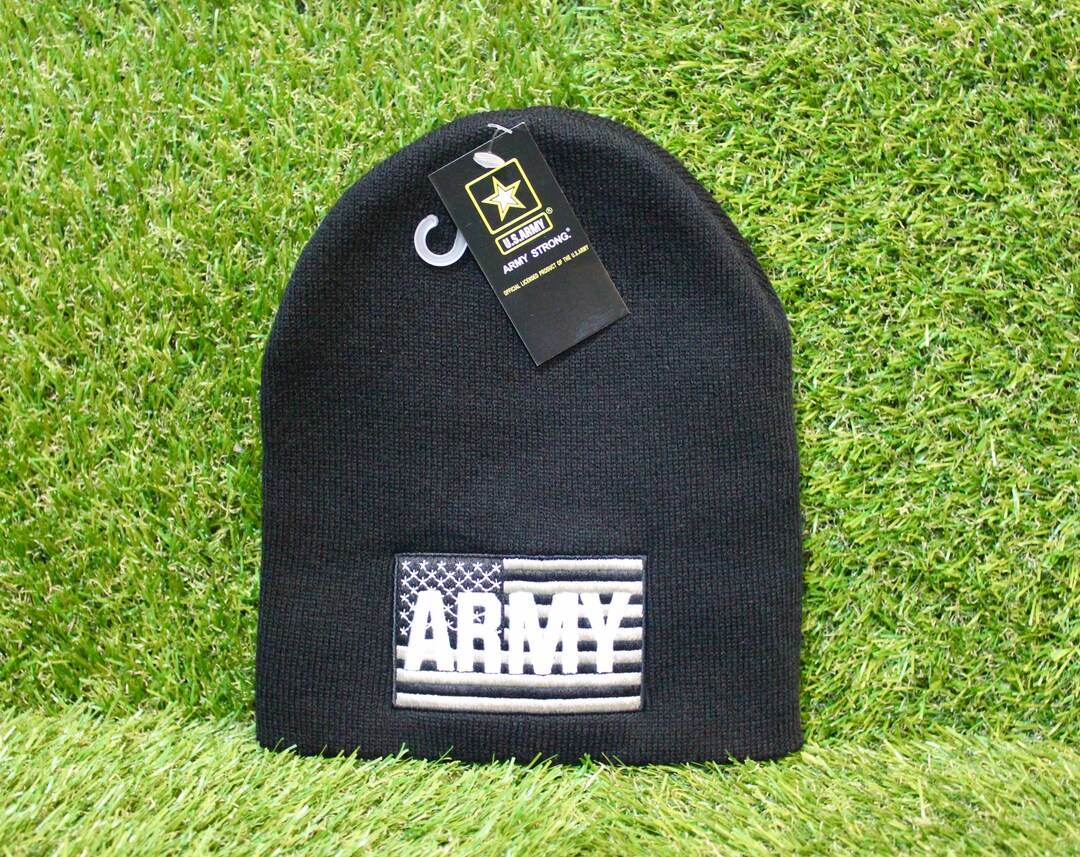 U.S. Army Beanie. Military Embroidered Hat. Veteran Winter Cap ...