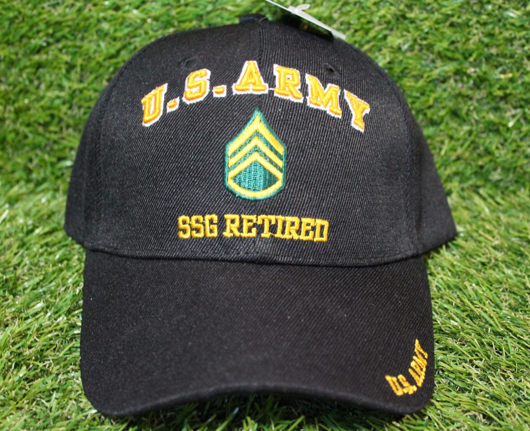 U.S. Army SSG Retired Hat. Officially Licensed SSG Cap. Adjustable Hat ...