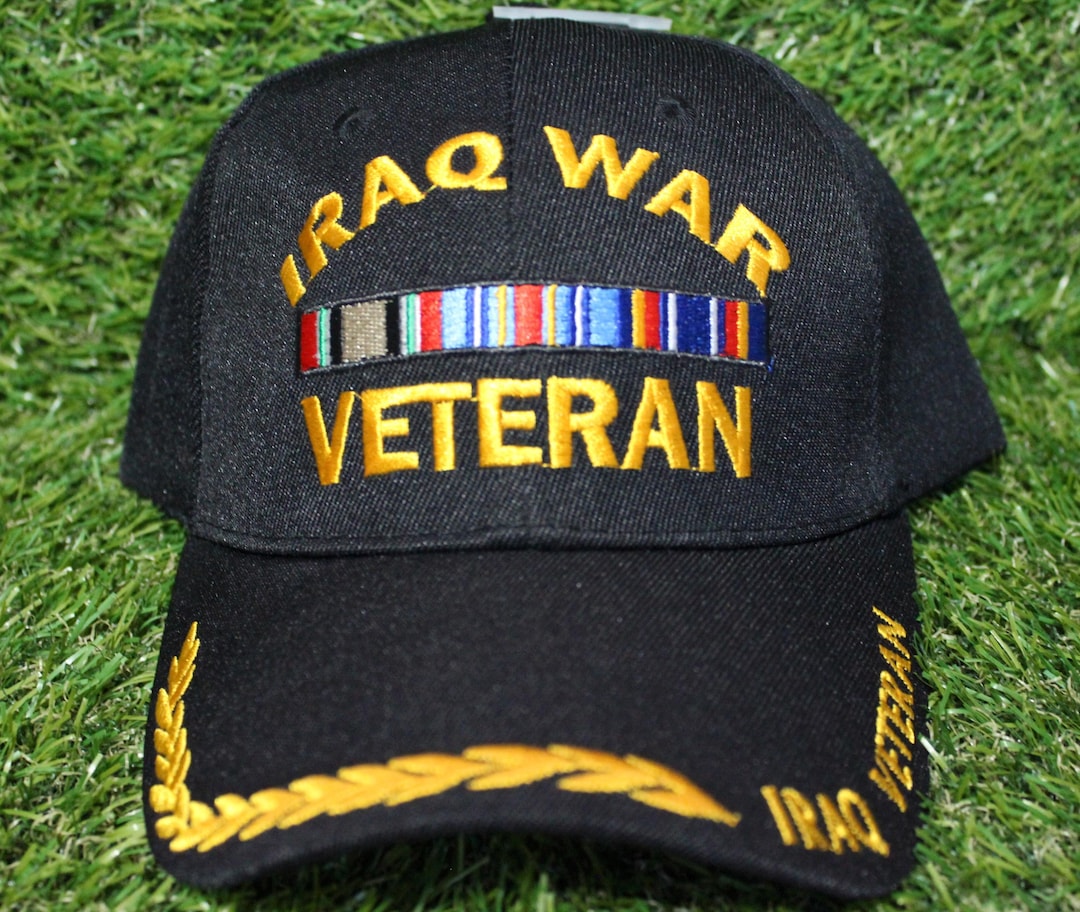 Iraq War Veteran Baseball Hat. Iraq War Veteran Cap. Adjustable Black ...