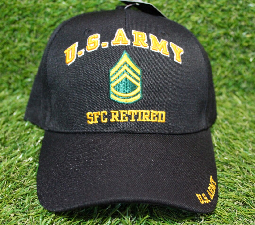 U.S. Army SFC Retired Hat. Officially Licensed SFC Cap. Adjustable Hat ...