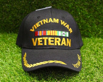Vietnam War Veteran Baseball Hat. Embroidered Vietnam Veteran Hat ...
