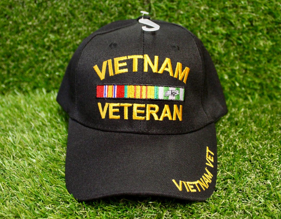 Vietnam War Veteran Hat. Embroidered Military Cap. Adjustable Baseball ...