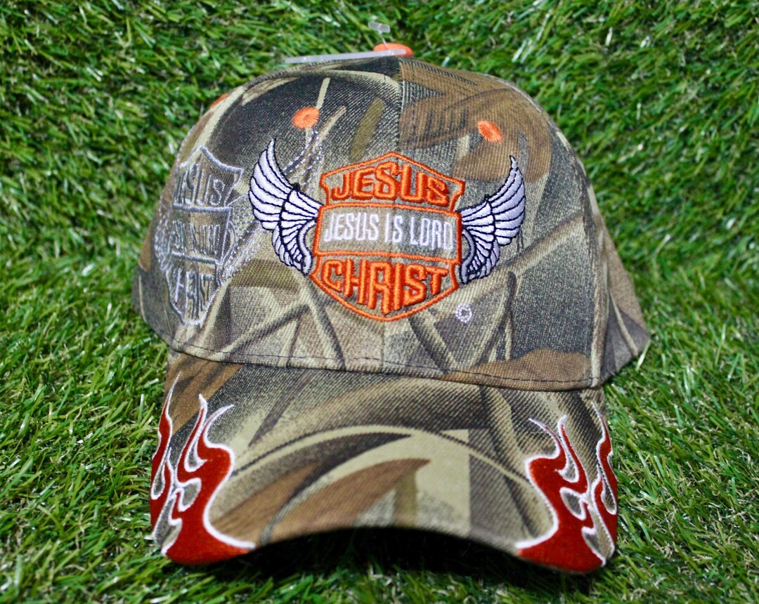 Jesus is Lord Baseball Hat. Embroidered Jesus is Lord Camo Cap ...