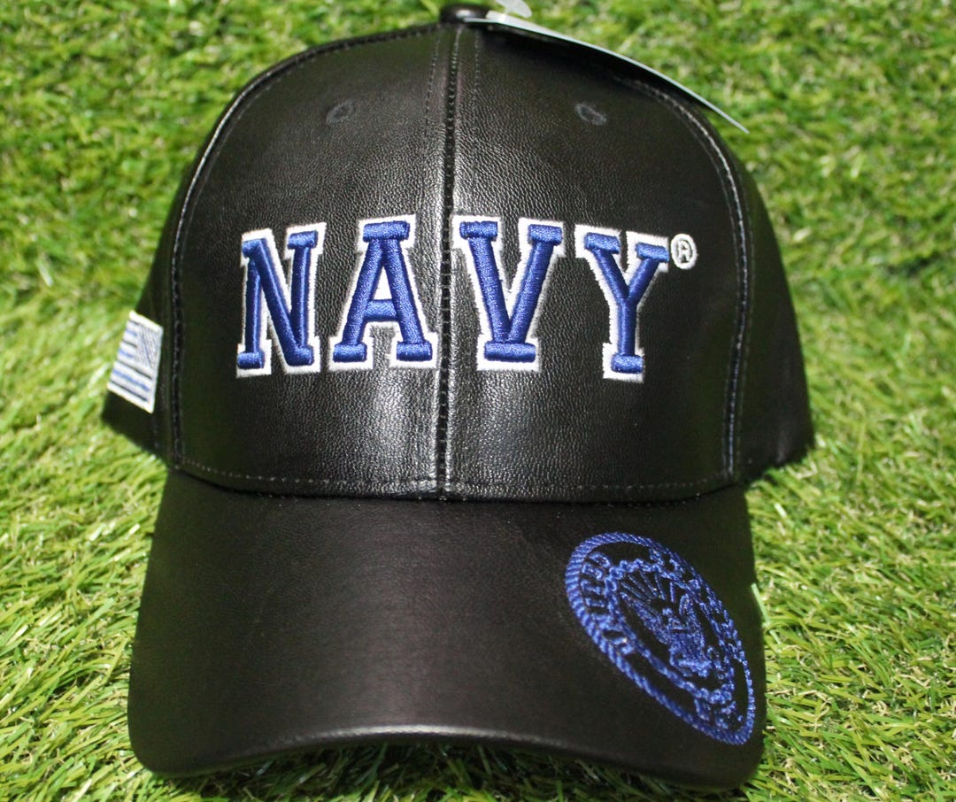 U.S. Navy Hat. Officially Licensed U.S. Navy Cap. Adjustable Black Hat ...
