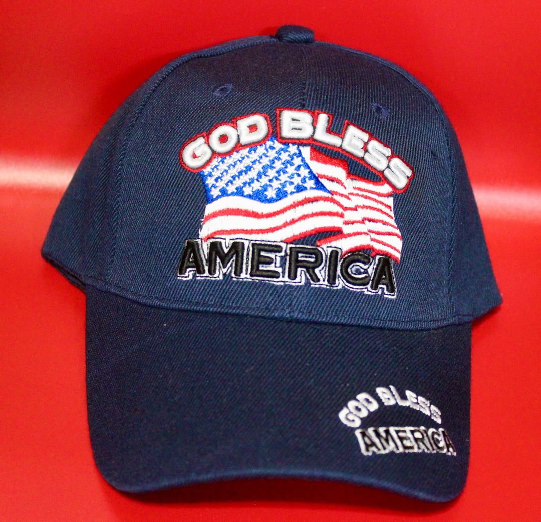 God Bless America Baseball Hat. Embroidered God Bless America Cap ...