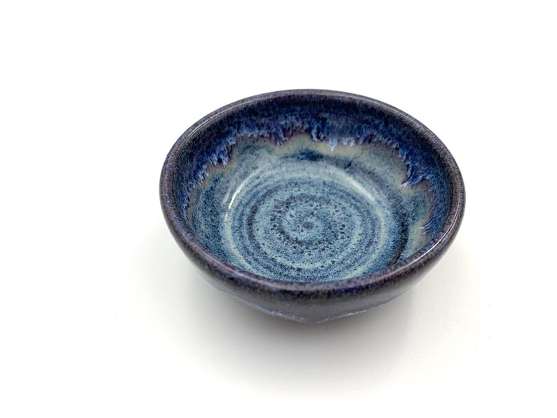 Blue and Purple Ceramic Sauce Bowl, Condiment Dish. 2 Oz - Etsy