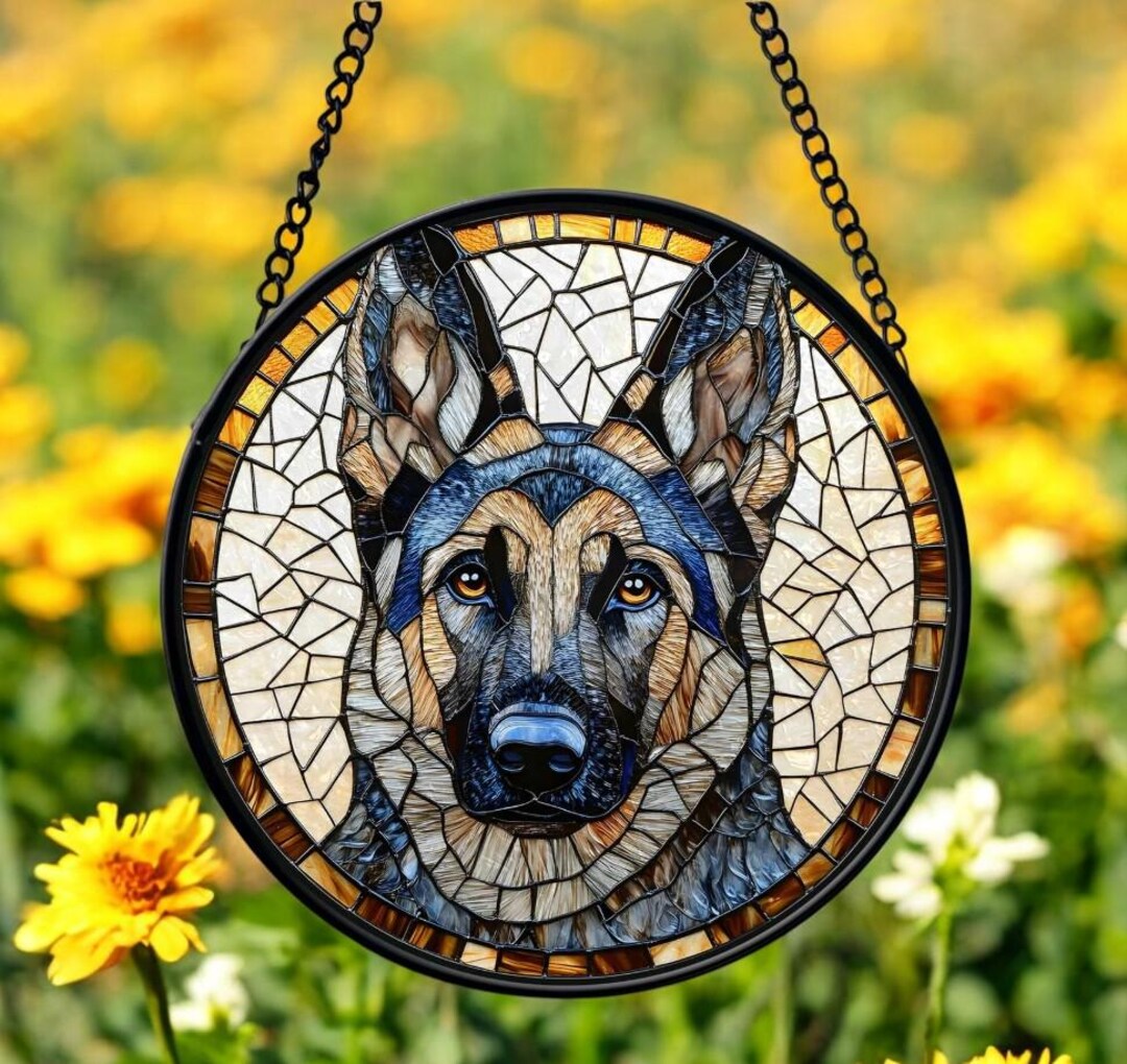 German Shepherd Suncatcher – Pet Memorial & Home Decor Gift - Etsy