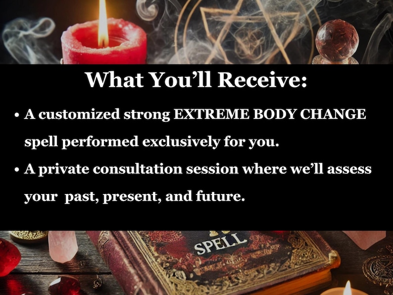 Extreme Body Change Spell – Transform Your Physical Self, Custom Body ...
