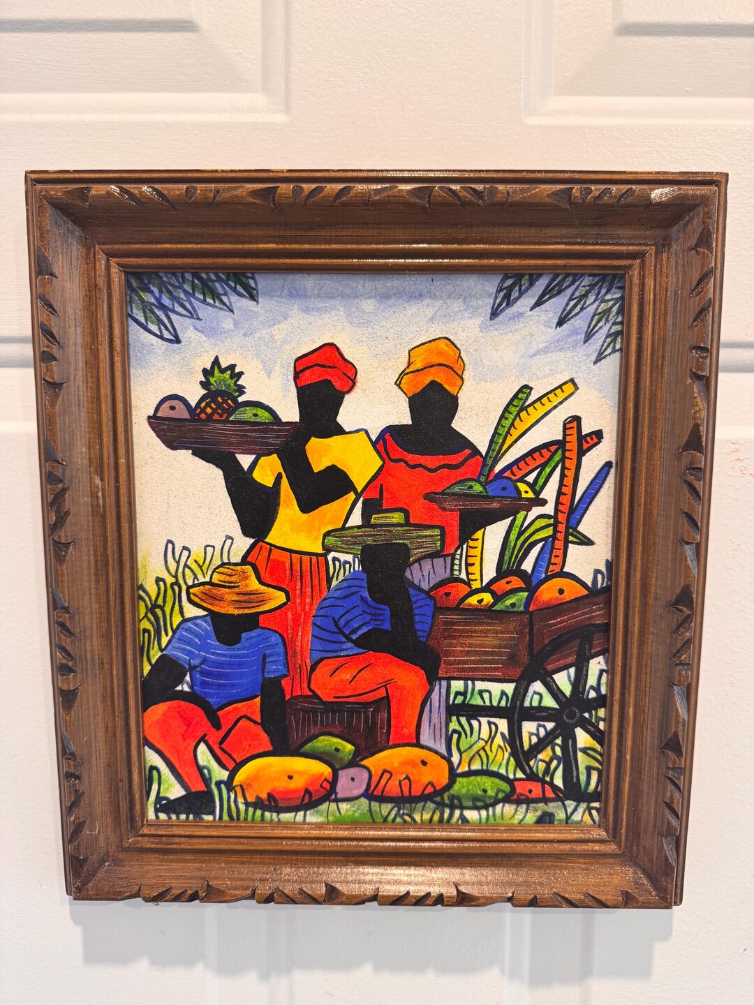 Original Cuban Folk Art Painting With Official Seal – Colorful Market ...