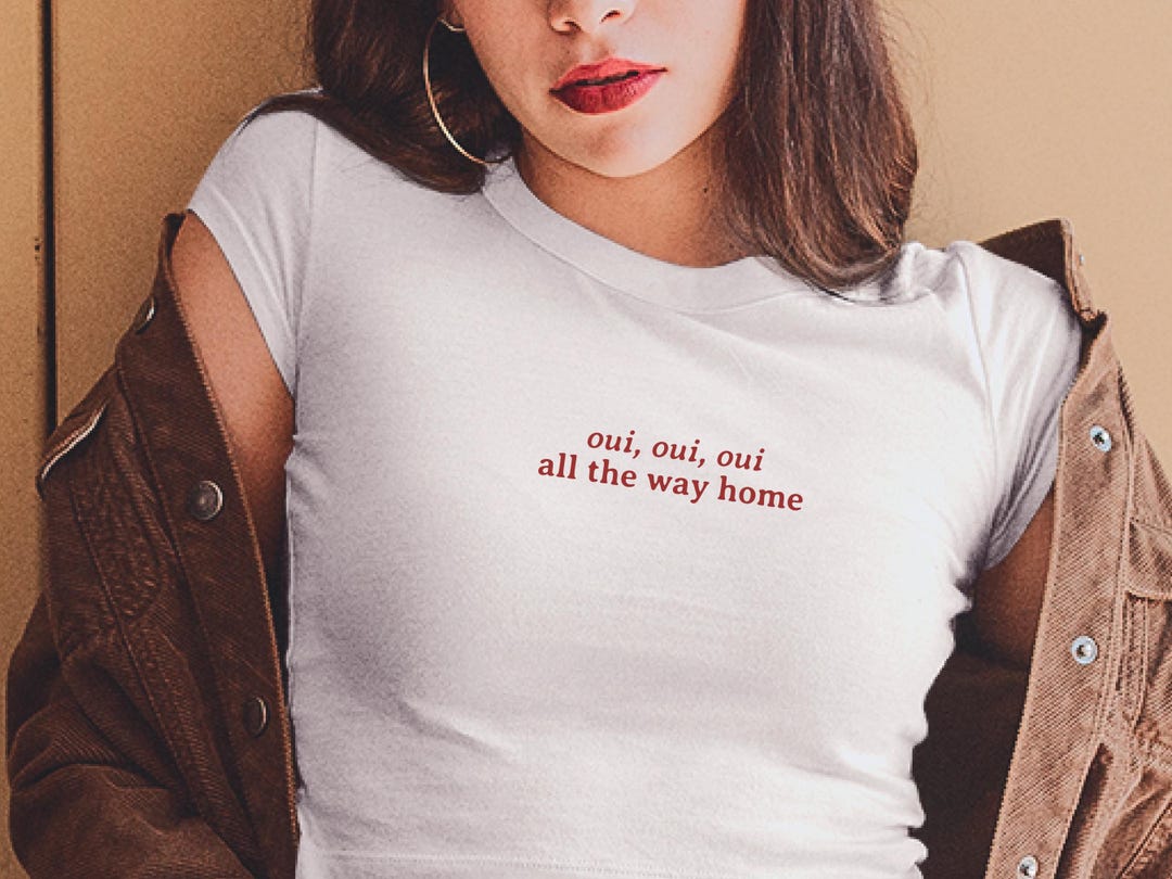 Oui Oui Oui Baby Tee | Parisienne Chic | 90s Style | Y2K Aesthetic ...