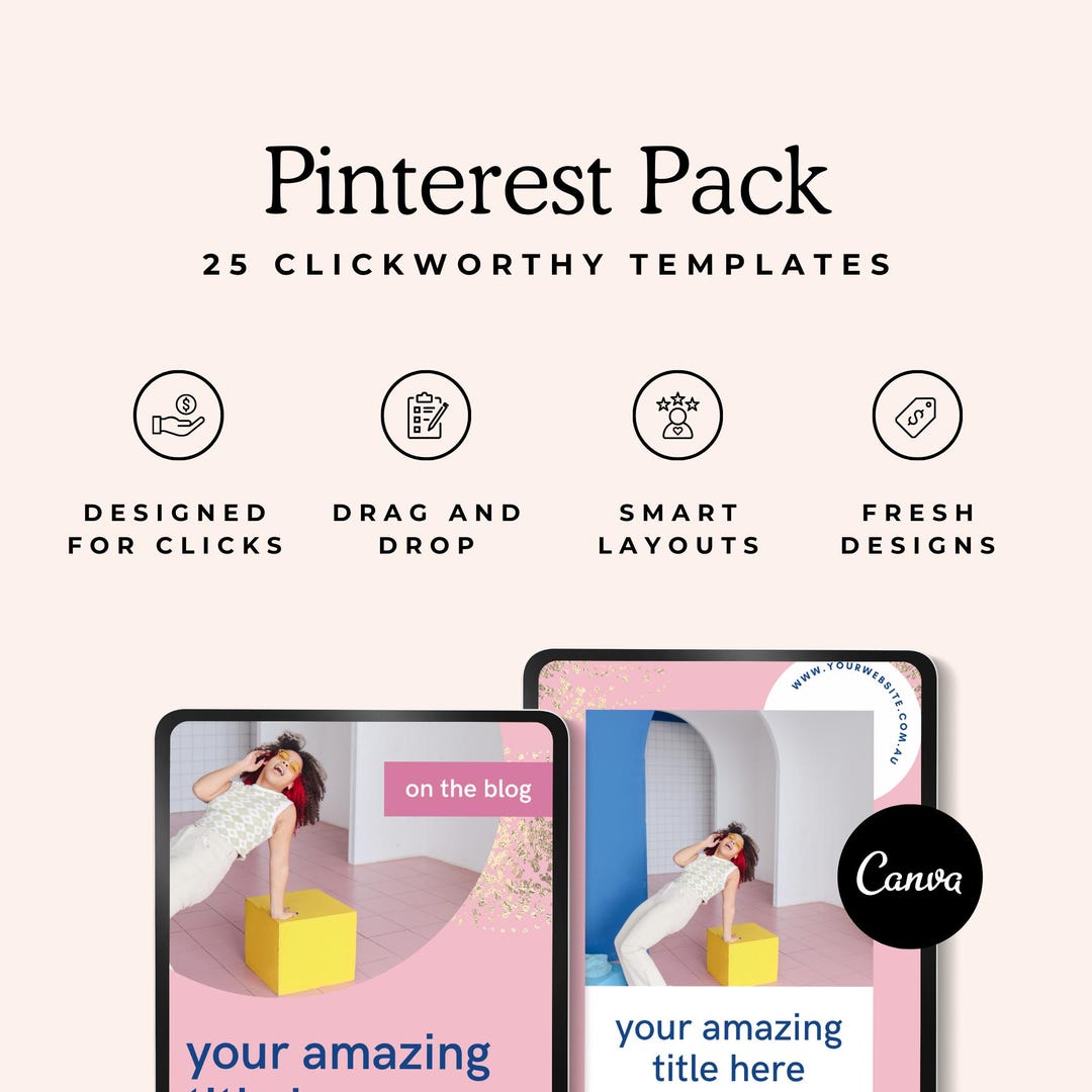 25 Faceless Pinterest Templates for Canva | Pinterest Marketing ...