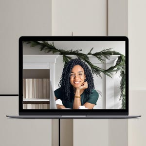 Festive Garland Zoom Background | Zoom Background | Office Background ...