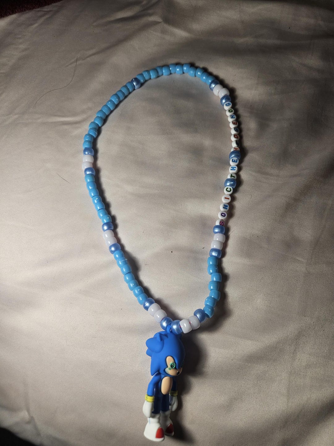 Sonic sonic the Hedgehog Kandi Necklace - Etsy