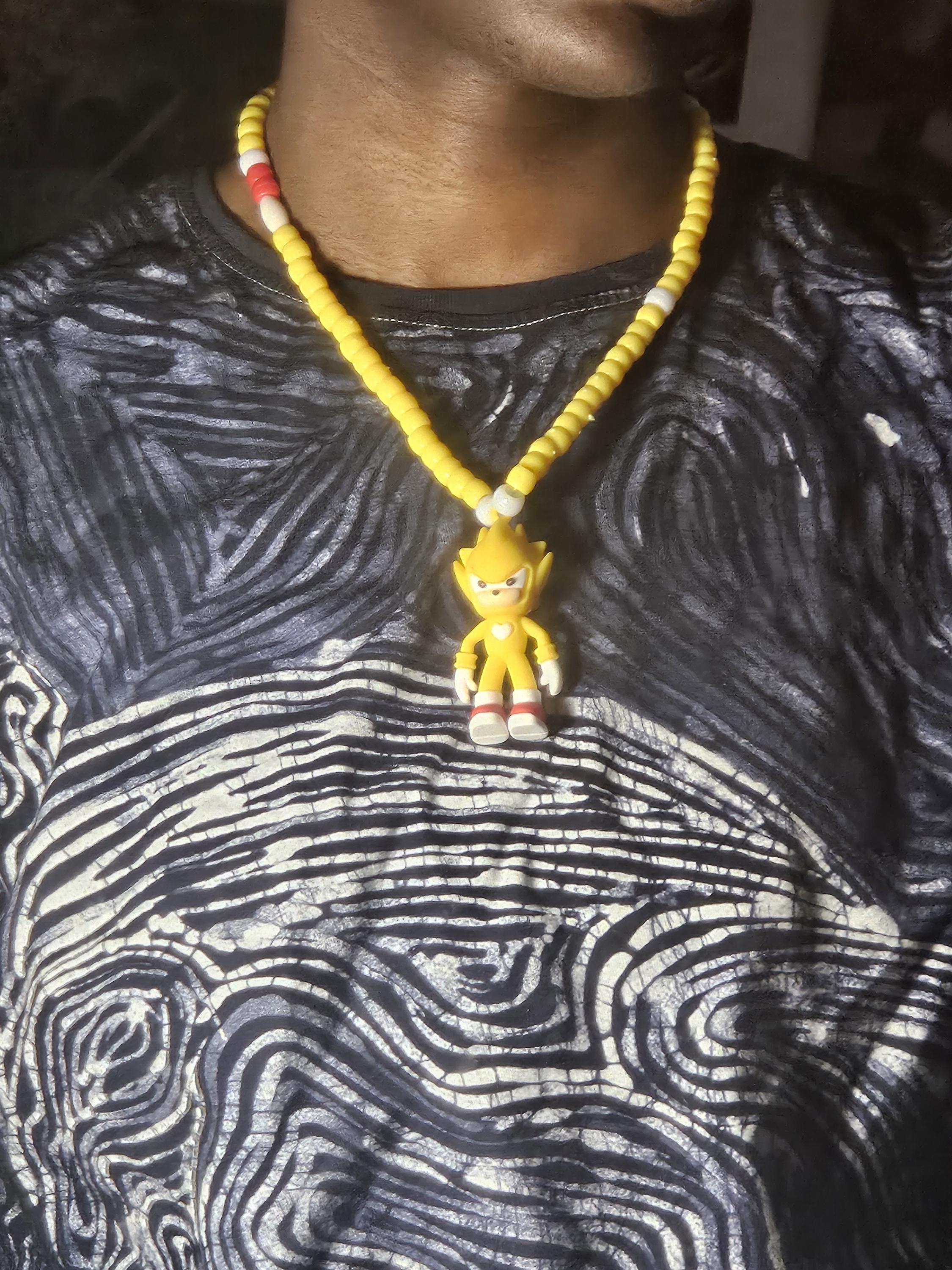 Tails ~sonic the Hedgehog Yellow Kandi Necklace!! - Etsy