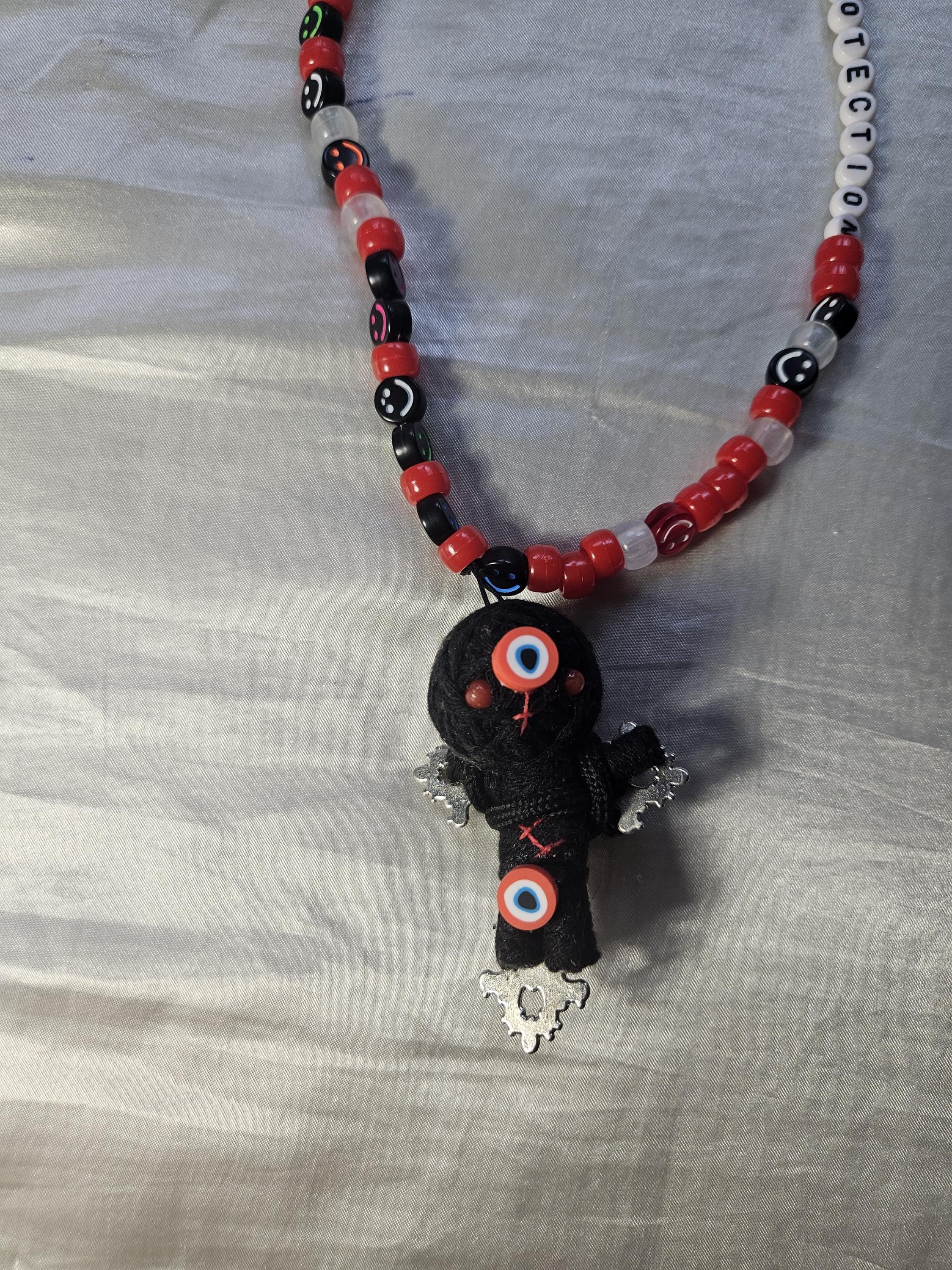 Head & Heart Handmade Voodoo Doll Protection Kandi Necklace - Etsy