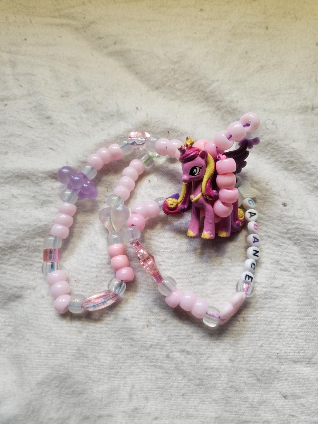 Handmade Princess Cadance My Little Pony Kandi Necklace!! - Etsy