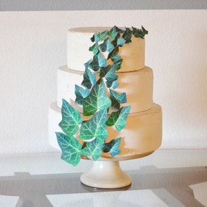 Edible Ivy Leaves Cake & Cupcake Toppers - Wedding Cake Decorations - Etsy